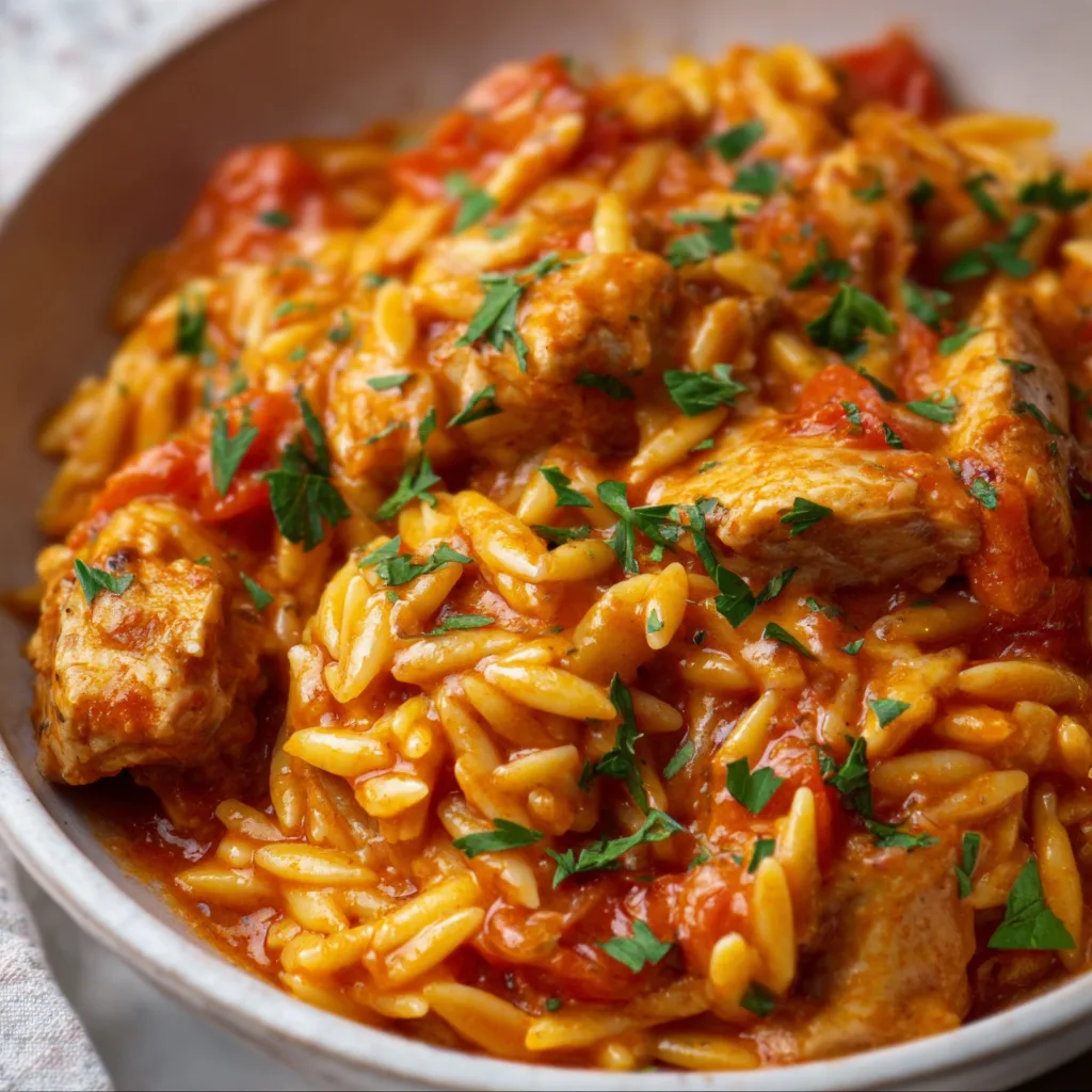 Creamy Tomato Orzo with Chicken Recipe | Easy & Delicious Dinner Idea ...