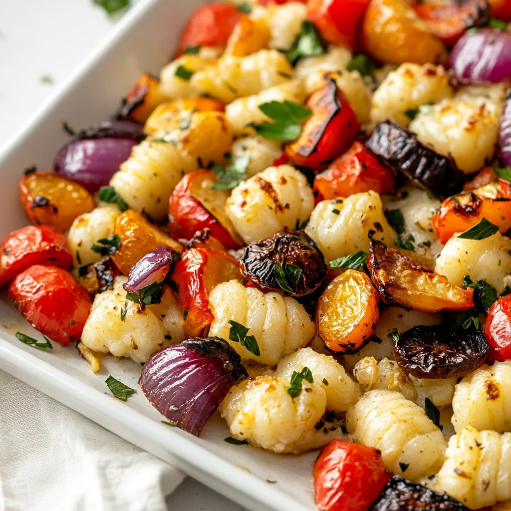 Sheet Pan Cottage Cheese Gnocchi with Roasted Vegetables | Easy Healthy ...