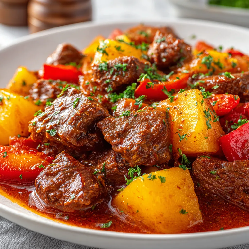 Slow Cooker Hungarian-Style Goulash with Paprika & Potatoes | Easy ...