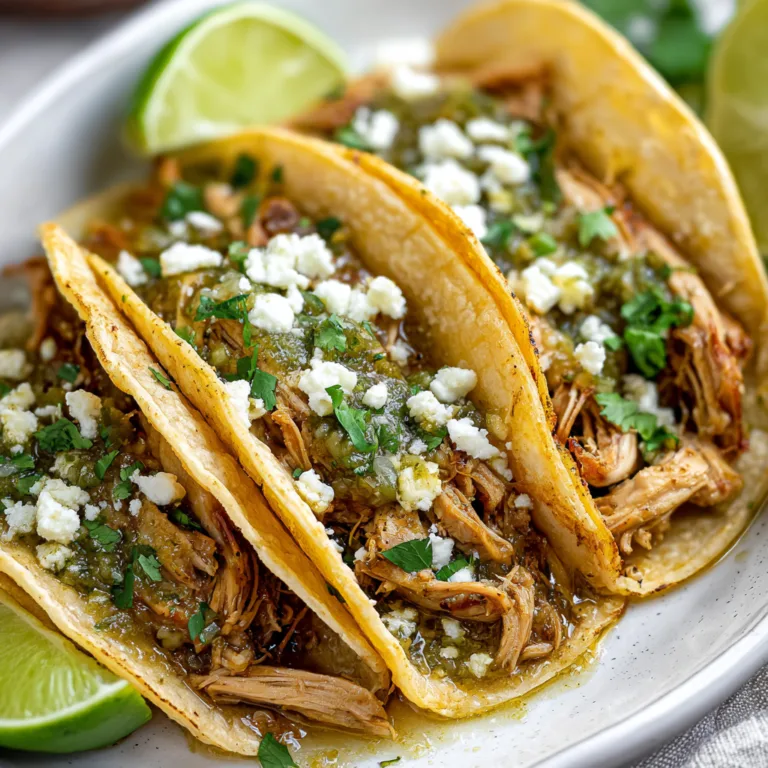 Easy Slow Cooker Salsa Verde Chicken Tacos Recipe | Flavorful & Tender ...