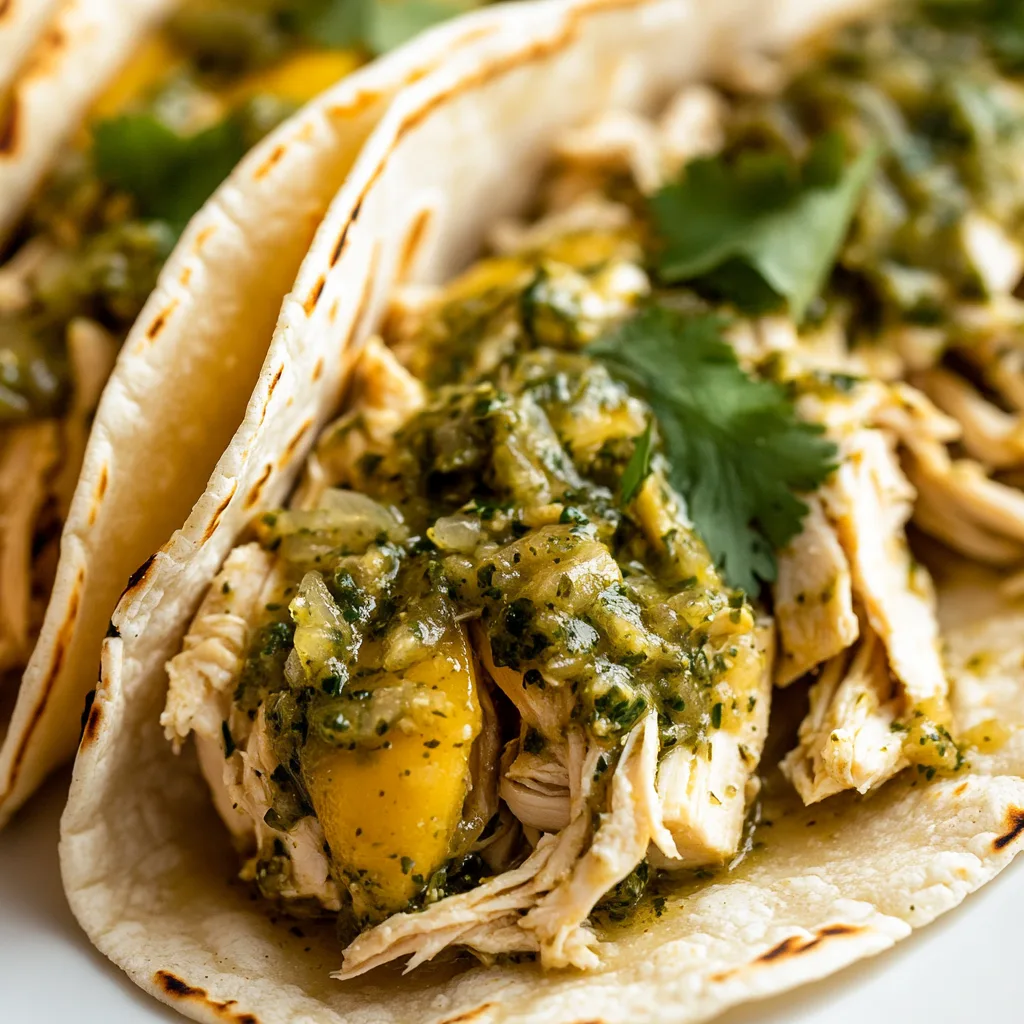 Easy Slow Cooker Salsa Verde Chicken Tacos Recipe | Flavorful & Tender ...